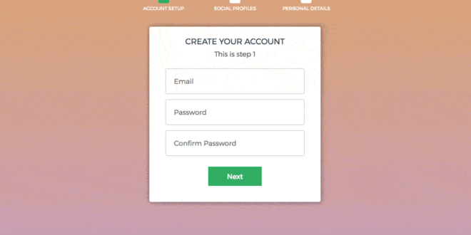23 Multi step HTML forms – W3TWEAKS.COM