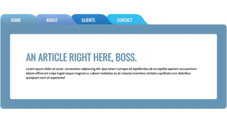 18 Free CSS Tabs For Designing Websites - W3tweaks