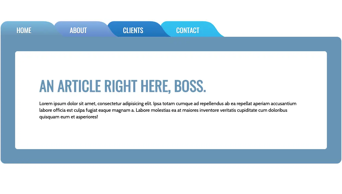 18 Free CSS Tabs For Designing Websites - W3tweaks