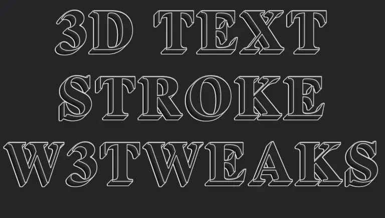 36 Free CSS 3D Text Effects - W3tweaks