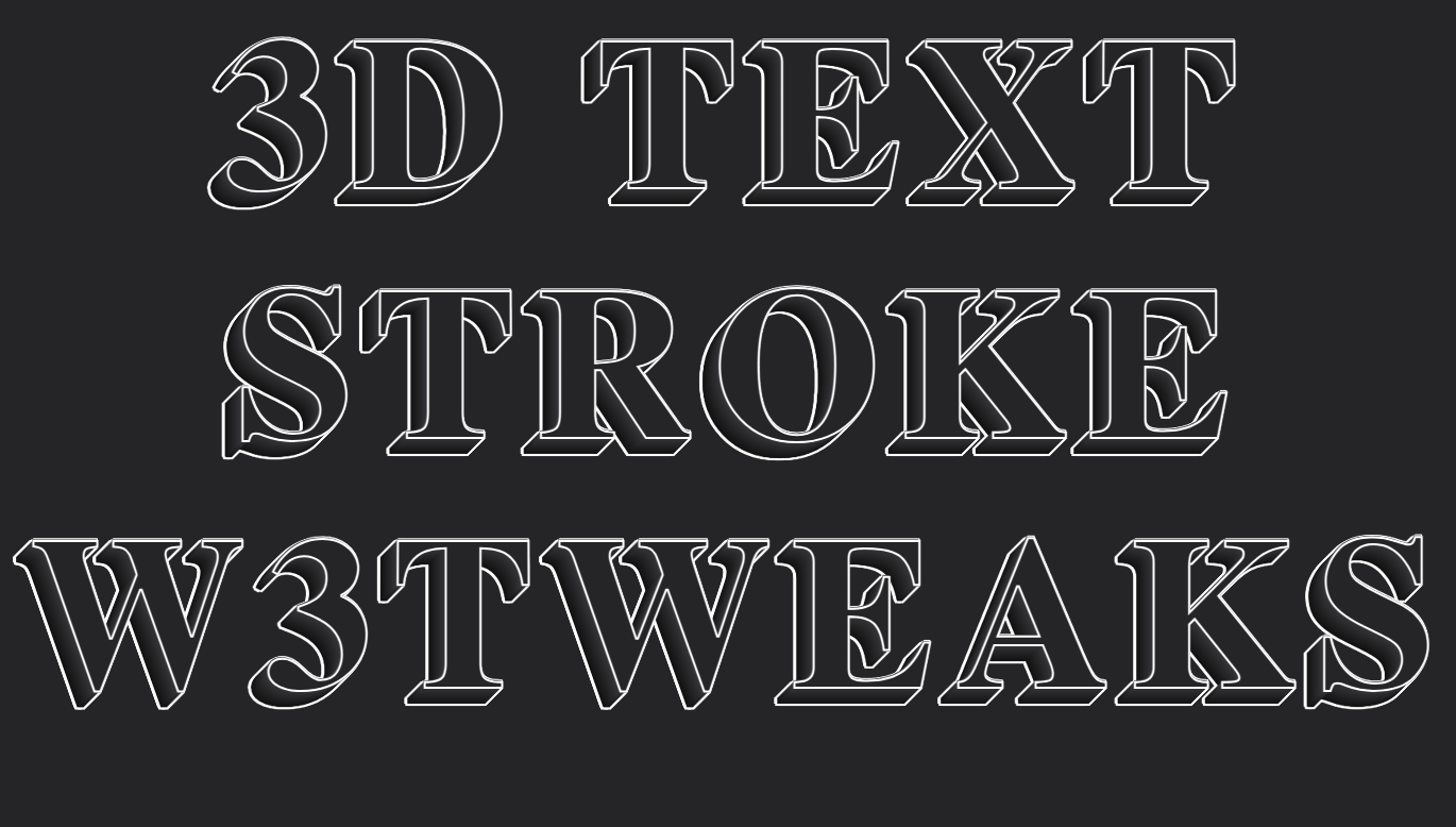 36 Free CSS 3D Text Effects - W3tweaks